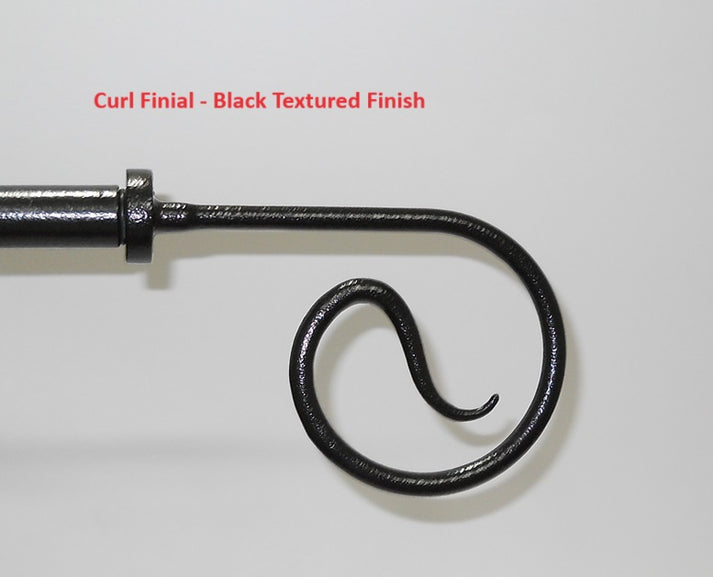 Curl Finial End for Curtain Rod – Curtain Rod Outlet Store